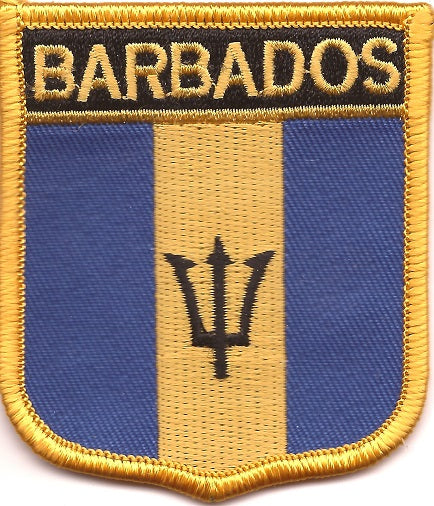 Barbados | Shield Flag Patch | World Flags Direct
