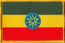 Ethiopia | Country Flag Patch 3.5" x 2.25" | World Flags Direct
