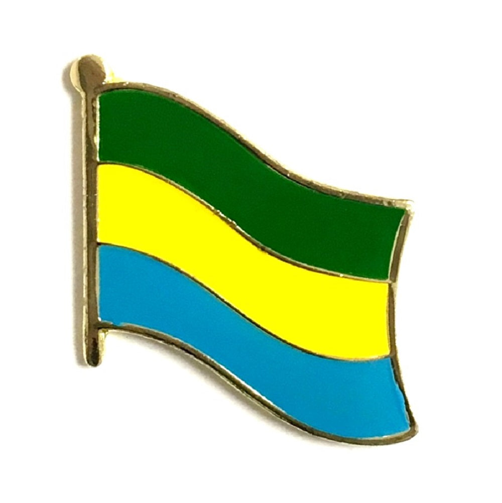 Gabon | Single Flag Pin | World Flags Direct