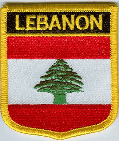 Lebanon | Shield Flag Patch | World Flags Direct