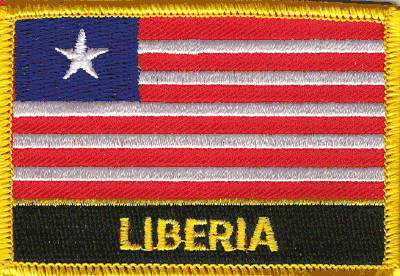 Liberia | Flag Patch with Name | World Flags Direct