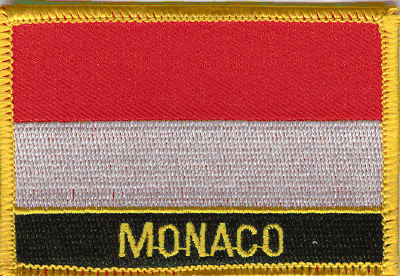 Monaco | Flag Patch with Name | World Flags Direct