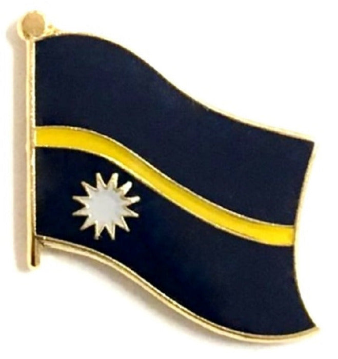 Nauru | Single Flag Pin | World Flags Direct