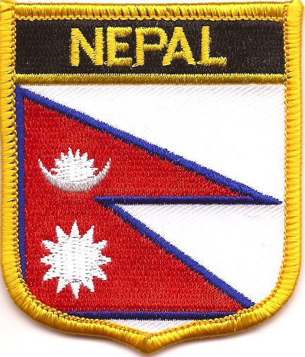 Nepal | Shield Flag Patch | World Flags Direct
