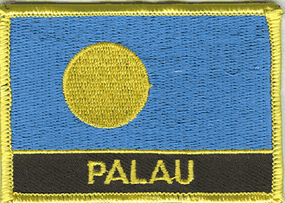 Palau | Flag Patch with Name | World Flags Direct