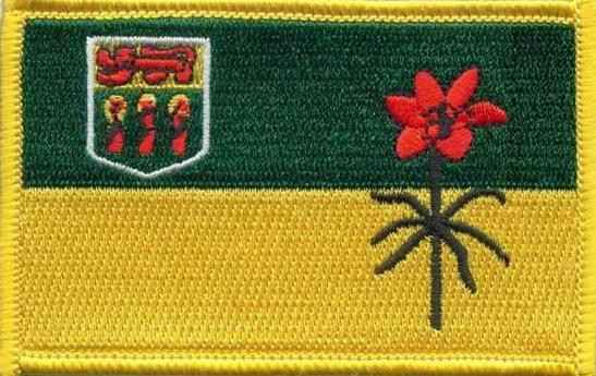 Saskatchewan Flag Patch 3.5" x 2.5" | World Flags Direct
