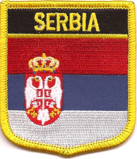 Serbia | Shield Flag Patch | World Flags Direct
