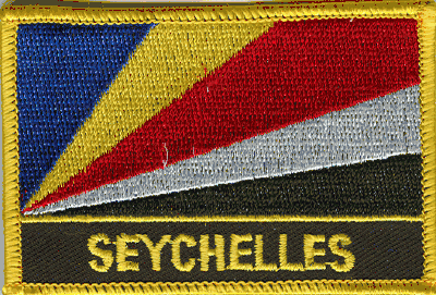 Seychelles | Flag Patch with Name | World Flags Direct