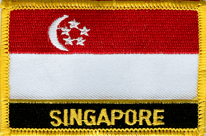 Singapore | Flag Patch with Name | World Flags Direct