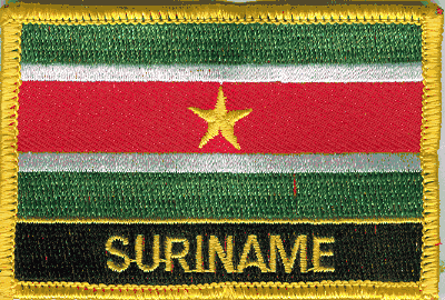 Suriname | Flag Patch with Name | World Flags Direct