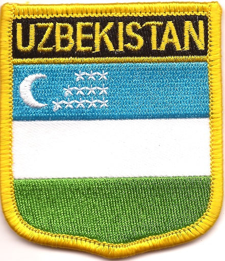 Uzbekistan | Shield Flag Patch | World Flags Direct