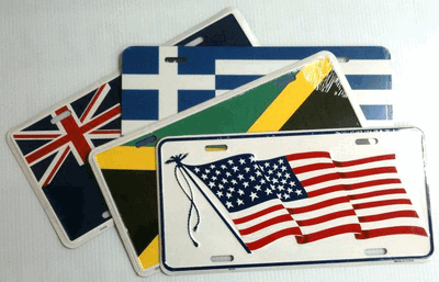 World Flag License Plates | World Flags Direct