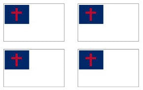 Christian | Flag Stickers | 50 per Sheet | World Flags Direct