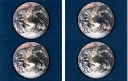 Earth Flag | Flag Stickers | 50 per Sheet | World Flags Direct