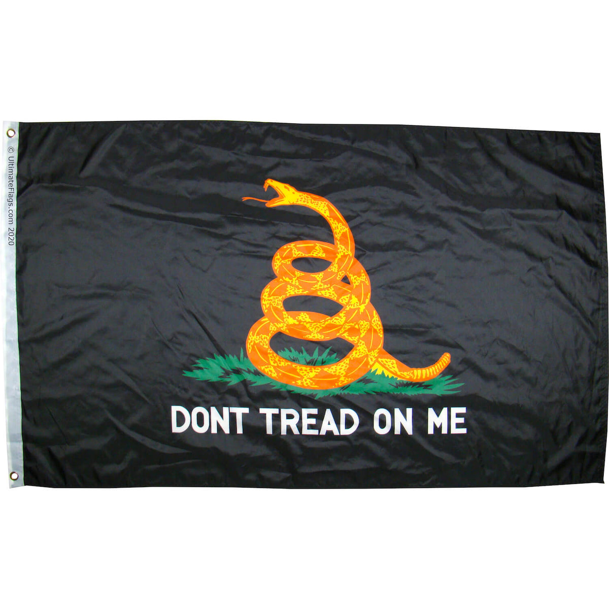 Gadsden Don't Tread On Me Black 3′x5′ Polyester Flag | World Flags Direct