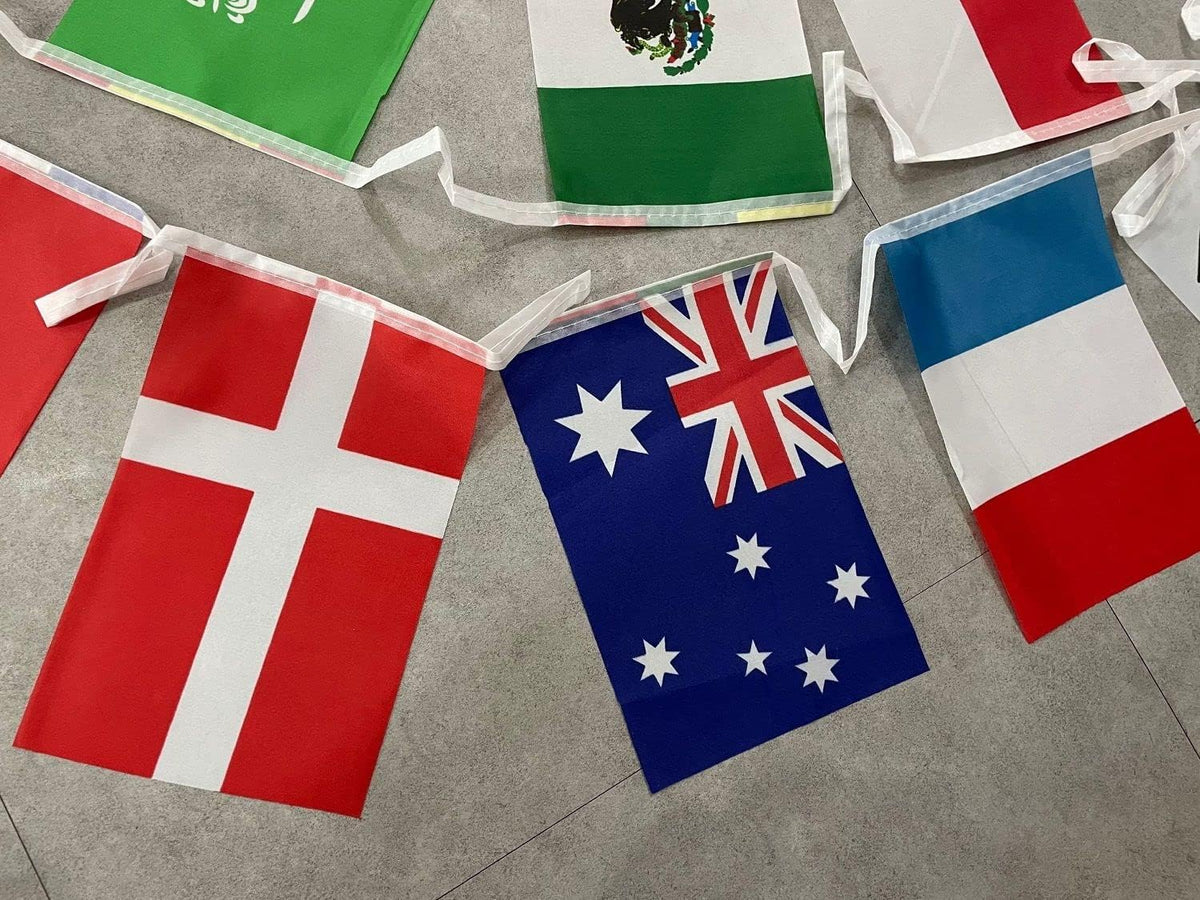 2022 World Cup Flags, String Flag Bunting | World Flags Direct
