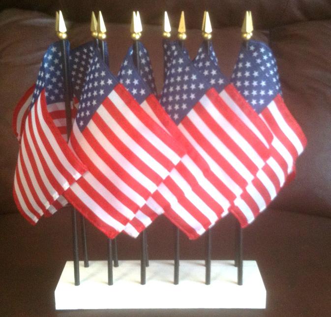 12 Hole White | Miniature Flag Stands | World Flags Direct