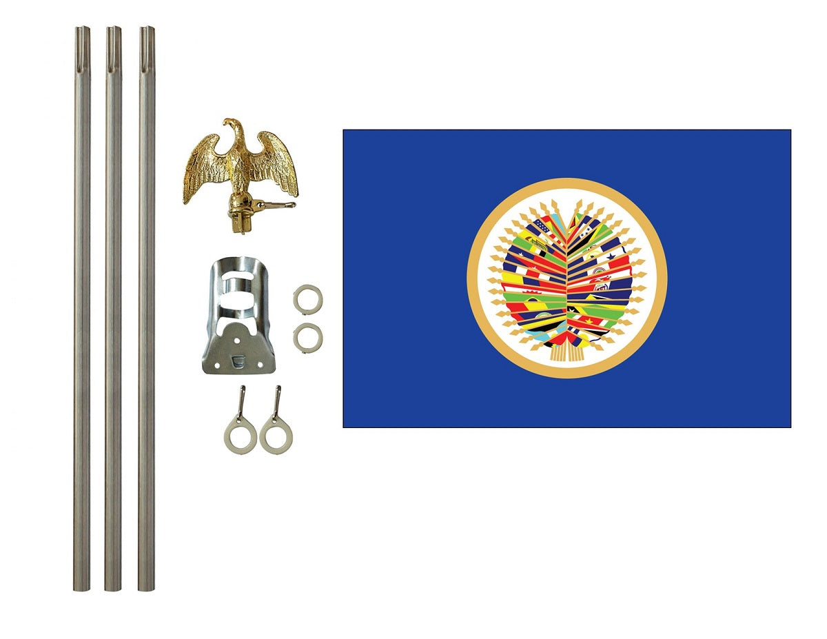 OAS | Polyester Flag & 6′ Pole | World Flags Direct