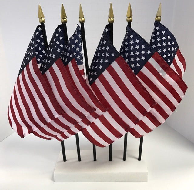 6 Hole White | Miniature Flag Stands | World Flags Direct
