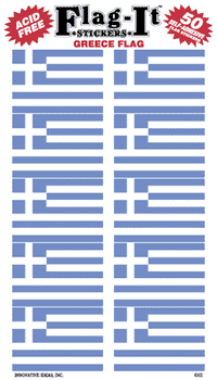 Flag-It Greece Flag Stickers | World Flags Direct