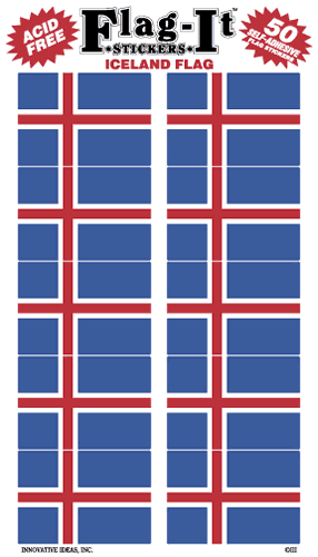 Flag-It Iceland Flag Stickers | World Flags Direct