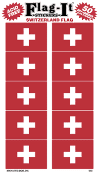 Flag-It Swiss Flag Stickers | World Flags Direct