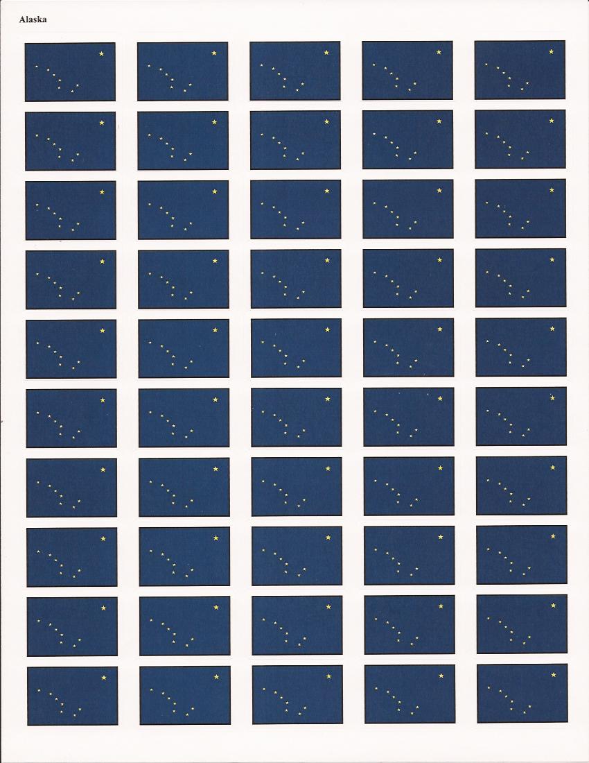 Waterproof State Flag Stickers - 50 per sheet | World Flags Direct