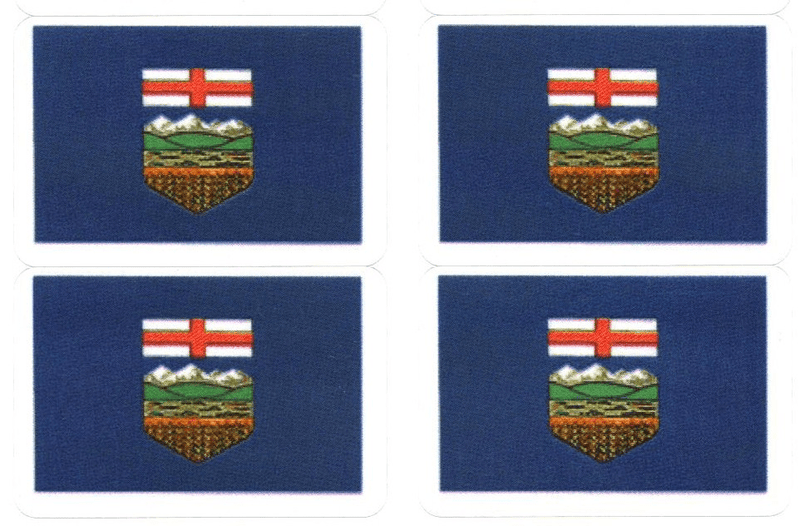 Alberta Flag Stickers | 50 Stickers per Sheet | World Flags Direct