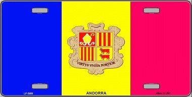 Andorra | License Plate | World Flag Car Decorations On Sale | World ...