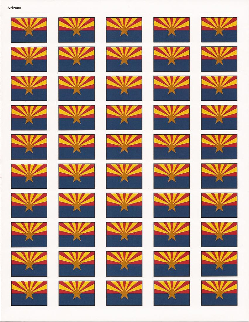 Paper State Flag Stickers - 50 per sheet | World Flags Direct