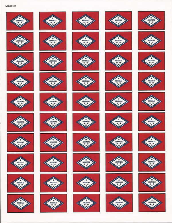 Paper State Flag Stickers - 50 per sheet | World Flags Direct