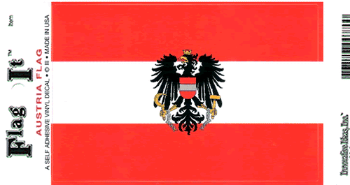 Austrian Flag Decal | Vinyl Waterproof Stickers | World Flags Direct