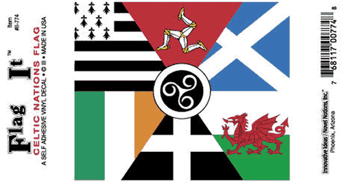 Flag-It Celtic Nations Flag Decal | World Flags Direct