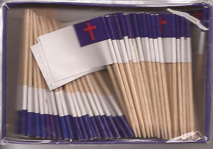 Christian flag cheap mini flag toothpicks, Christian party cocktail ...