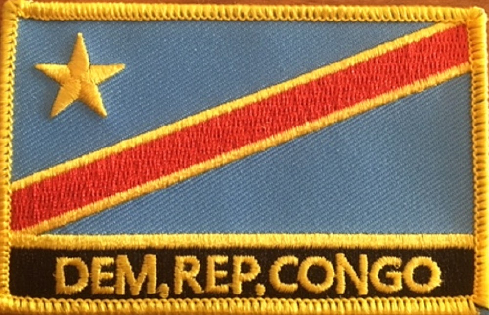 Congo, Democratic Republic of Flag Patch - With Name | World Flags Direct
