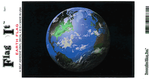 Flag-It Earth Flag Decal | World Flags Direct
