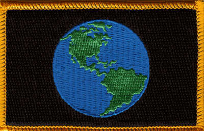 Earth Flag Patch 3.5"x2.25" | World Flags Direct