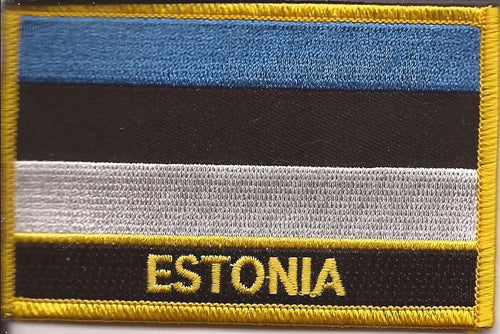 Estonia | Flag Patch with Name | World Flags Direct