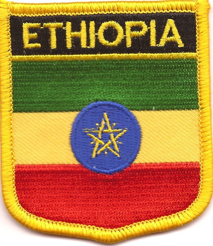 Ethiopia | Shield Flag Patch | World Flags Direct
