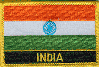 India | Flag Patch with Name | World Flags Direct
