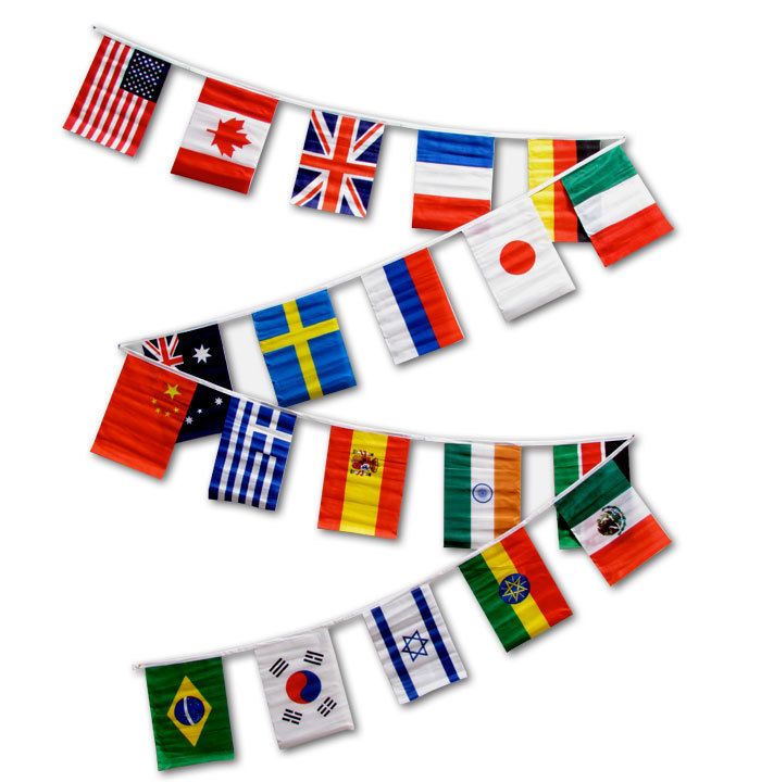 International Flag Streamers - 30' | World Flags Direct