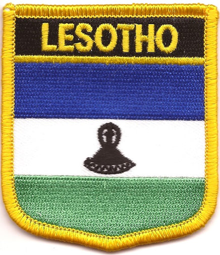 Lesotho | Shield Flag Patch | World Flags Direct