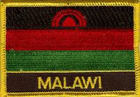 Malawi | Flag Patch with Name | World Flags Direct