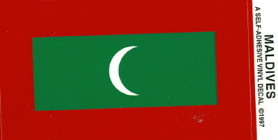 Maldives | Flag Decal | Vinyl Waterproof World Flag Stickers | World ...