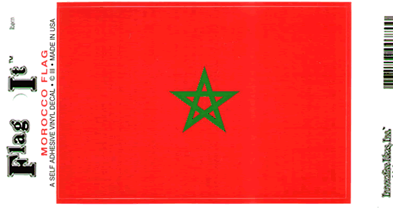 Moroccan Flag Decal | Waterproof Vinyl | World Flags Direct