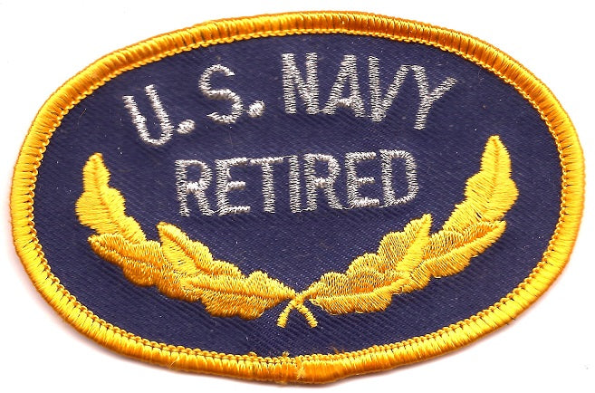 Navy Retired Oval Flag Patch | World Flags Direct