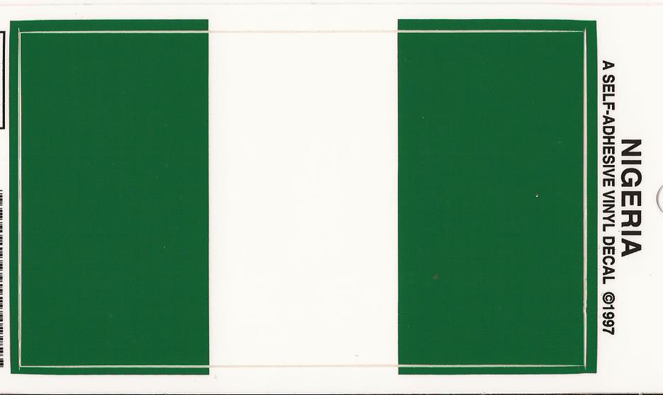 Nigerian | Flag Decal | Vinyl Waterproof | World Flags Direct