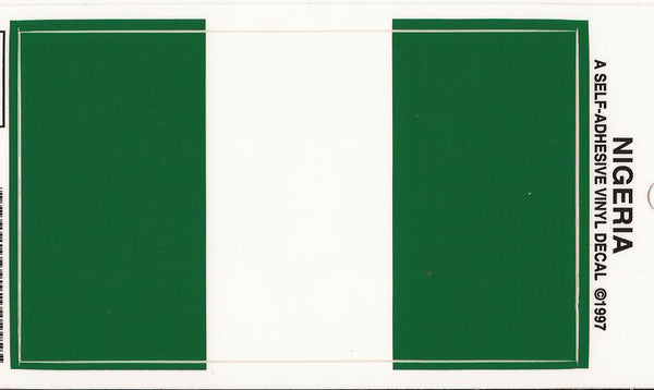 Nigerian | Flag Decal | Vinyl Waterproof | World Flags Direct