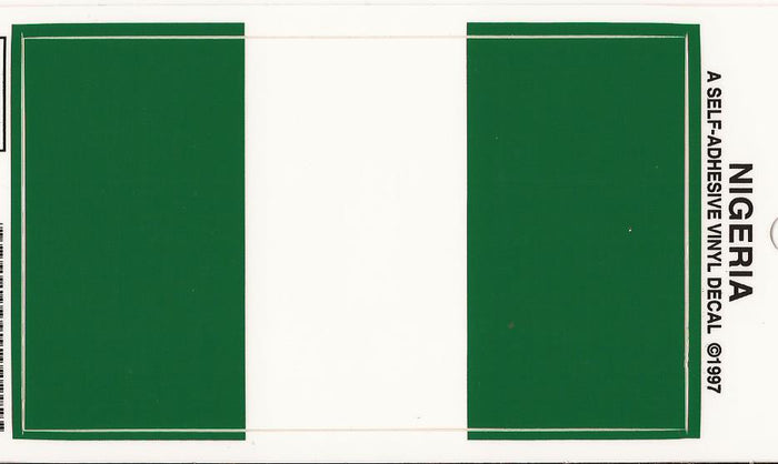 Nigerian | Flag Decal | Vinyl Waterproof | World Flags Direct