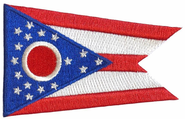 Ohio | State Flag Patch | 3.5" x 2.5" Borderless | World Flags Direct